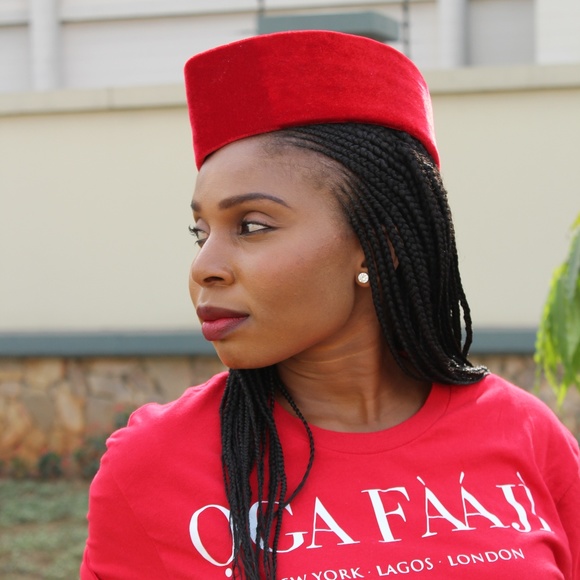 Oga Faaji | Accessories | Red African Hats Nigerian Kufi Fila Crown ...